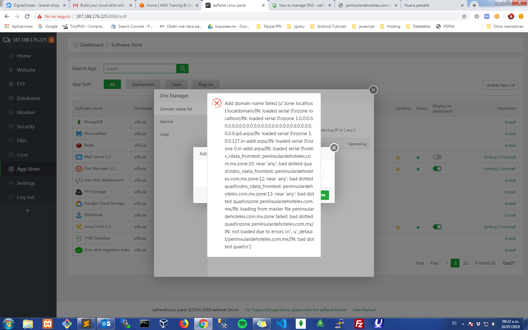how to manage DNS - aaPanel - Free Hosting control panel. One-click LAMP/LEMP.