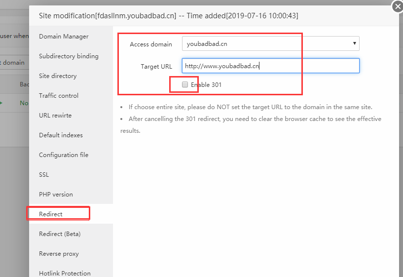 How To Redirect From To Url Aapanel Free Hosting Control Panel One Click Lamp