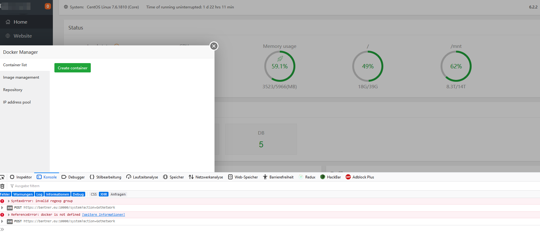 How To Use Docker Manager Page 2 Aapanel Free Hosting Control Panel One Click Lamplemp