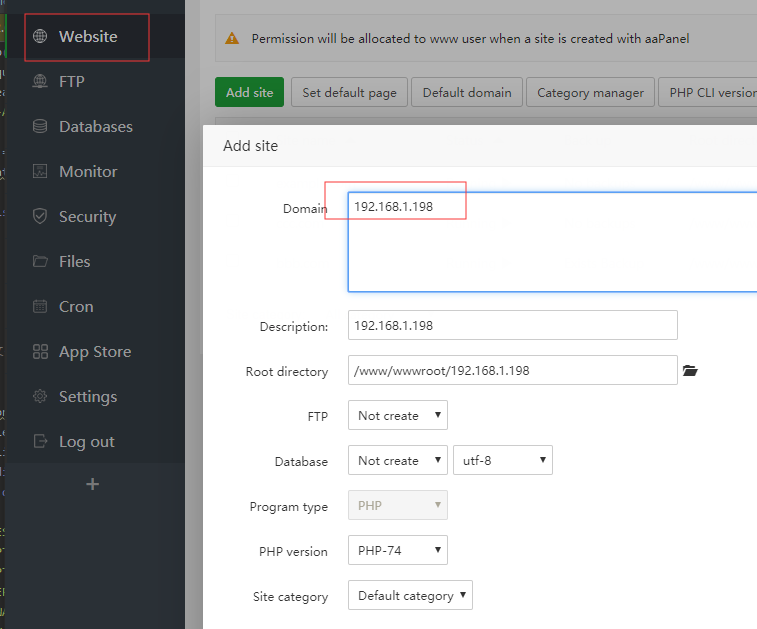 How To Access Website With Ip Address Aapanel Free Hosting Control Panel One Click Lamplemp