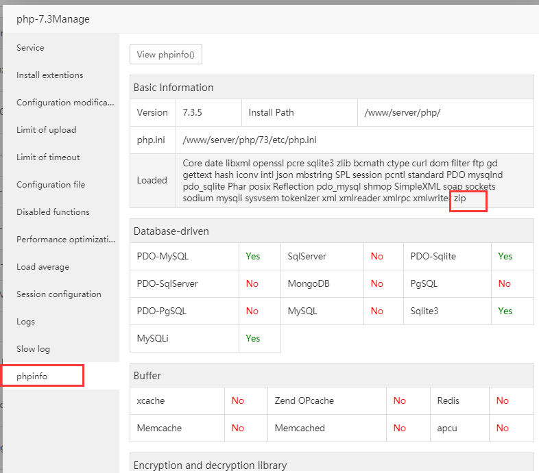 Php Zip Extension Aapanel Free Hosting Control Panel One Click Lamplemp