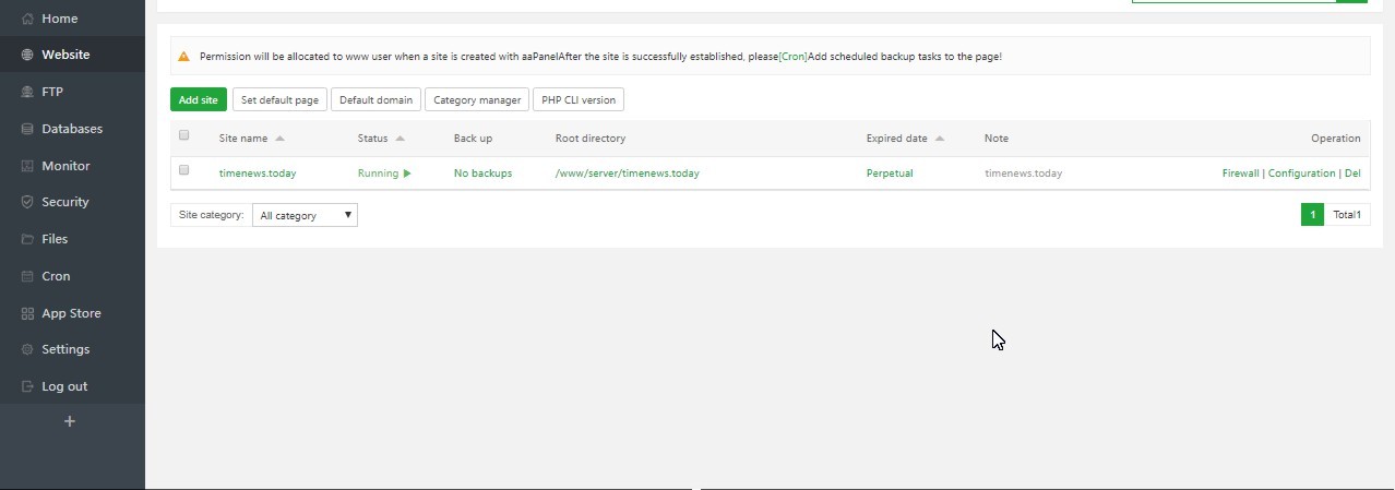 Wrong Site Directory Bug Aapanel Free Hosting Control Panel One Click Lamplemp