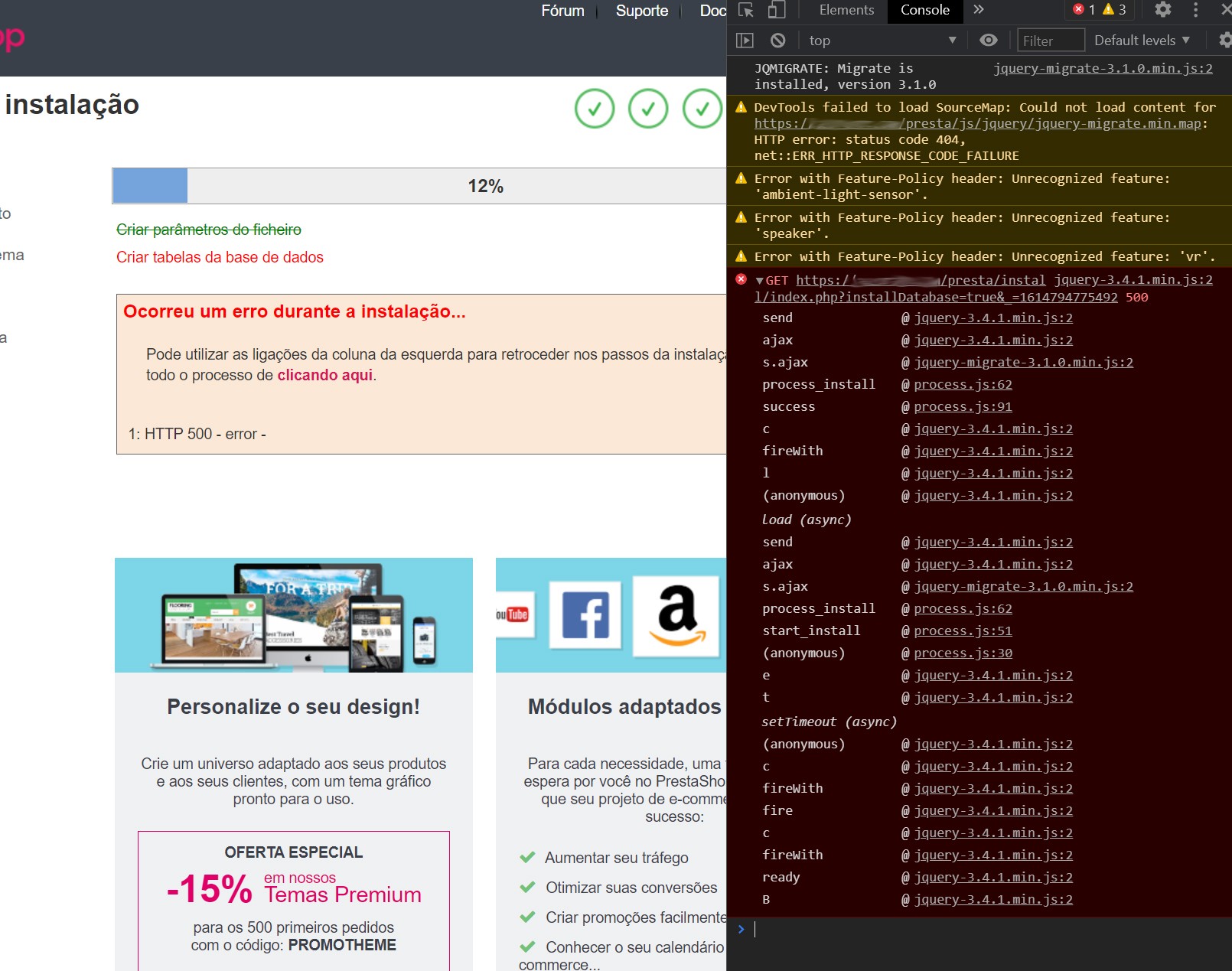 Issue installing PrestaShop 1.7.7.2 - aaPanel - Free Hosting control panel. One-click LAMP/LEMP.