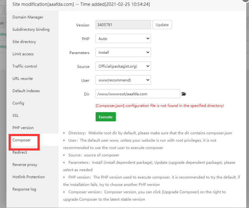 Request Laravel deployment manager - aaPanel - Free Hosting control panel. One-click LAMP/LEMP.
