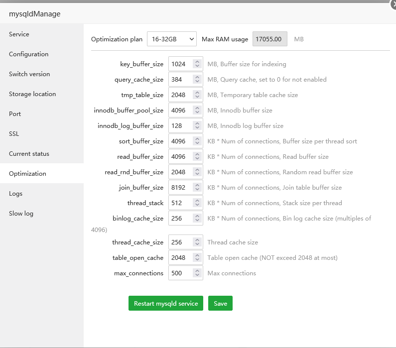 Help Optimize Mysql Aapanel Free Hosting Control Panel One Click Lamplemp