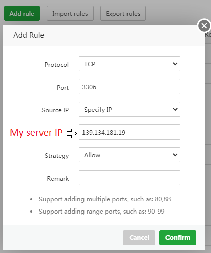 Is this the right way to Restrict IP access to MySQL port? - aaPanel ...