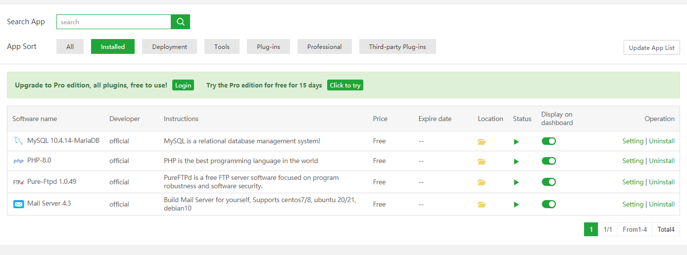 Openlitespeed Wont Install Aapanel Free Hosting Control Panel One Click Lamplemp