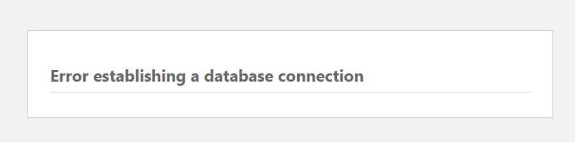 Database Connection Error - aaPanel - Free Hosting control panel. One ...