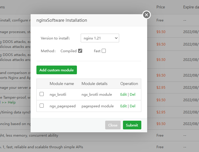 Nginx Custom modules - aaPanel - Free Hosting control panel. One-click LAMP/LEMP.