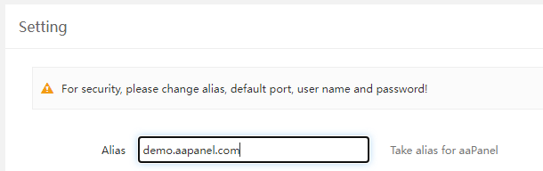 Cant Set Domain Name As Alias Aapanel Free Hosting Control Panel One Click Lamplemp