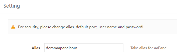 Cant Set Domain Name As Alias Aapanel Free Hosting Control Panel One Click Lamplemp