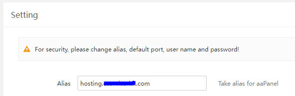 Cant Set Domain Name As Alias Aapanel Free Hosting Control Panel One Click Lamplemp