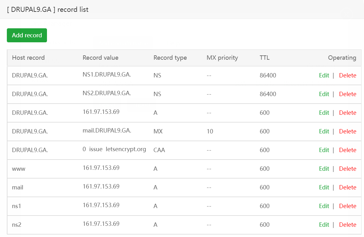 You must setup NS1 NS2 as the same time - aaPanel - Free Hosting control panel. One-click LAMP/LEMP.