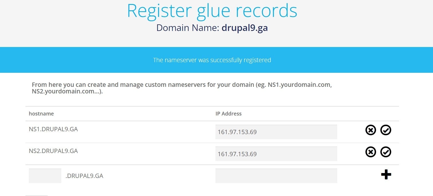 You must setup NS1 NS2 as the same time - aaPanel - Free Hosting control panel. One-click LAMP/LEMP.