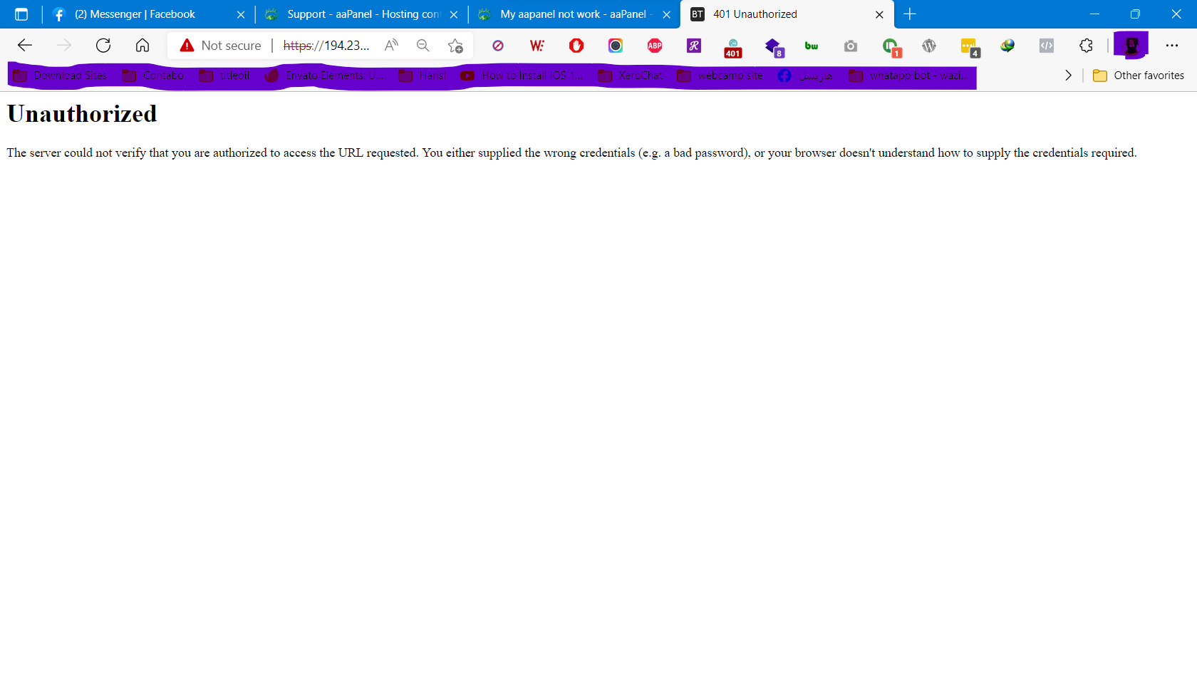 i cant access my aa panel any more - aaPanel - Free Hosting control ...