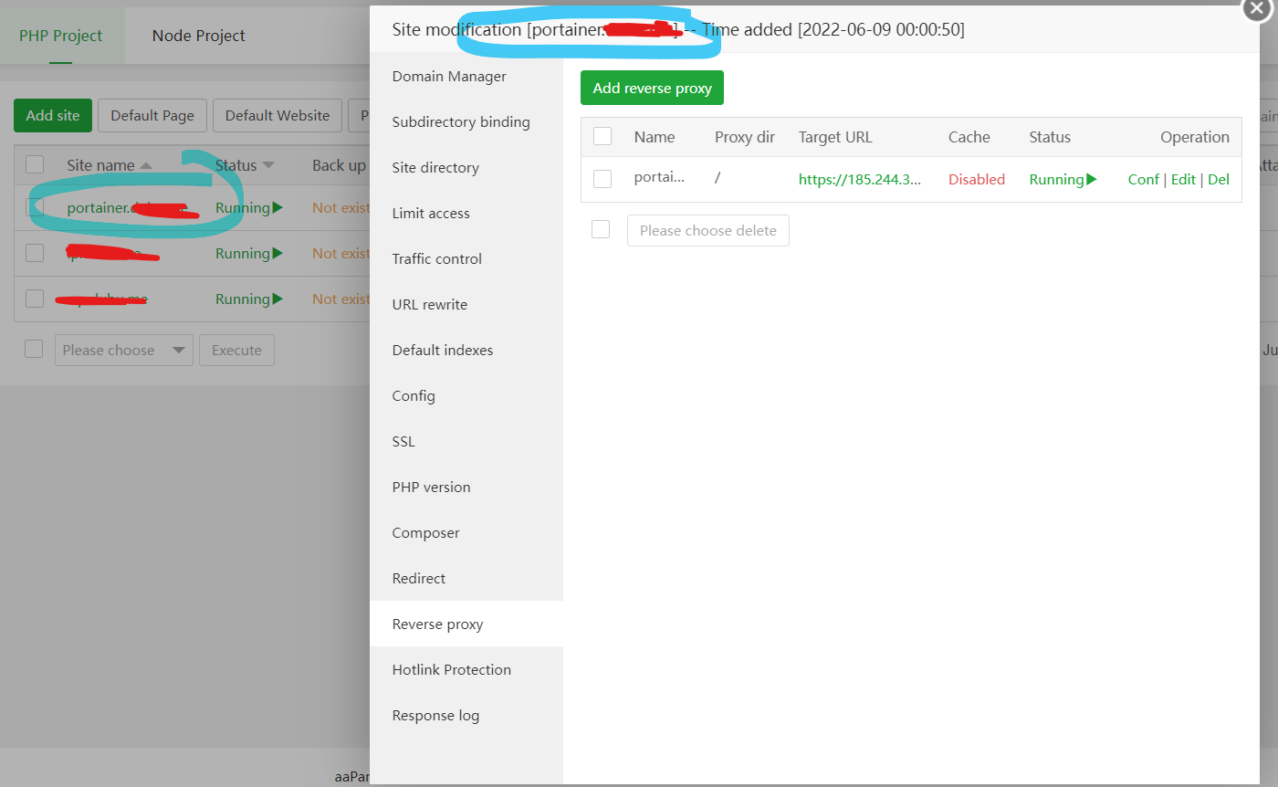 Reverse proxy not working correctly - aaPanel - Free Hosting control panel. One-click LAMP/LEMP.