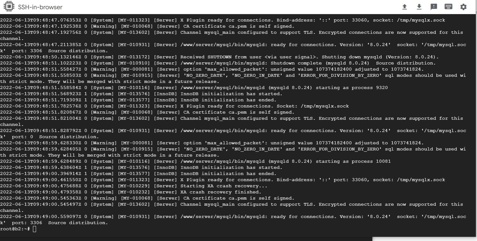 Database Error Aapanel Free Hosting Control Panel One Click Lamp Lemp
