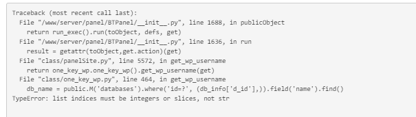 TypeError: list indices must be integers or slices, not str - aaPanel ...