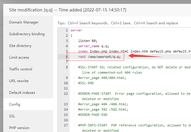 Rename and/or move PHP project - aaPanel - Free Hosting control panel. One-click LAMP/LEMP.