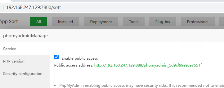 Redirect Phpmyadmin To Local Ip Aapanel Free Hosting Control Panel One Click Lamplemp