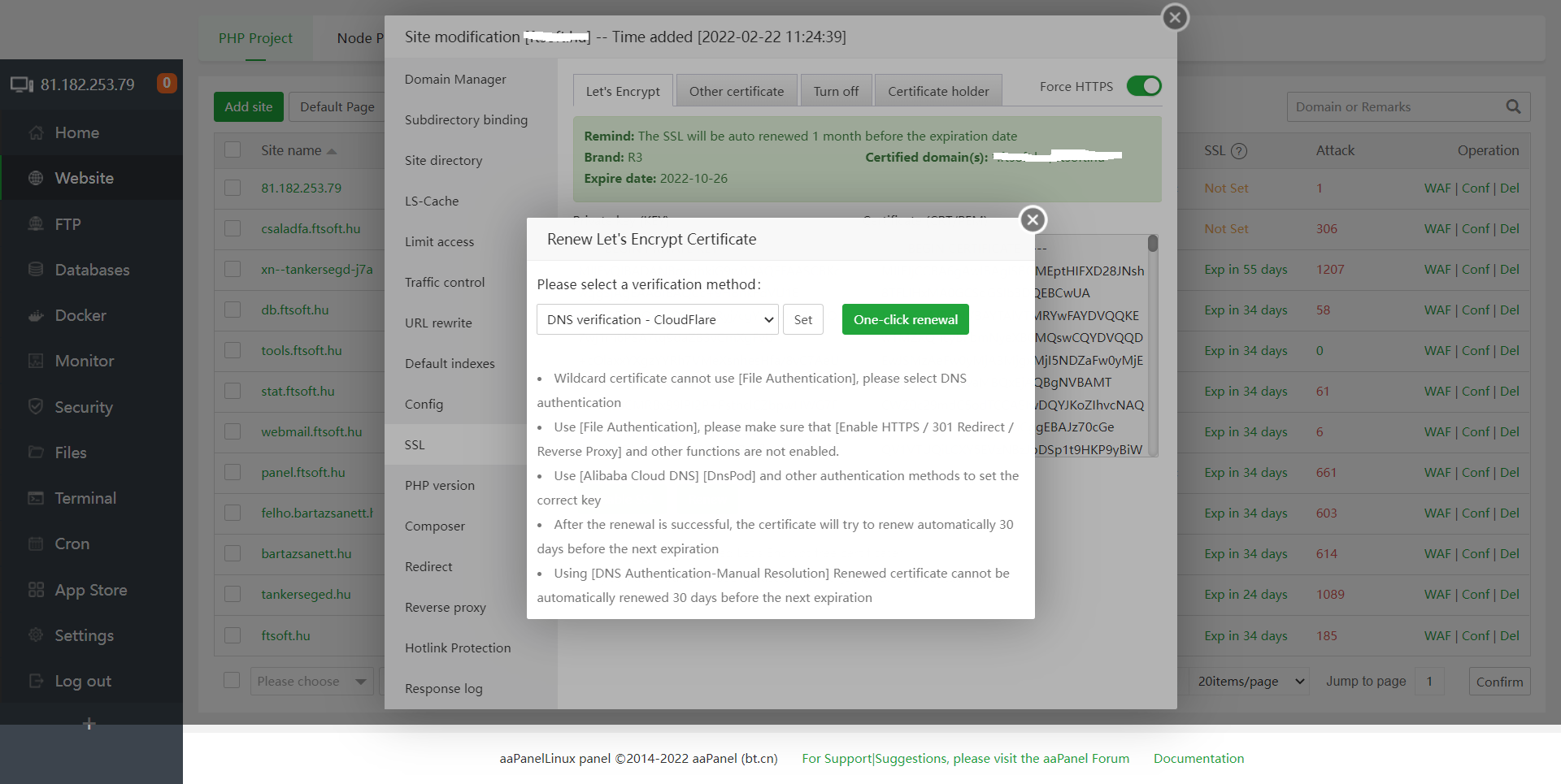Site Error Aapanel Free Hosting Control Panel One Click Lamplemp