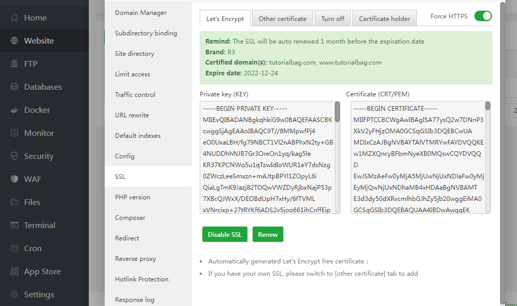 how to secure aapanel dashboard - aaPanel - Free Hosting control panel. One-click LAMP/LEMP.