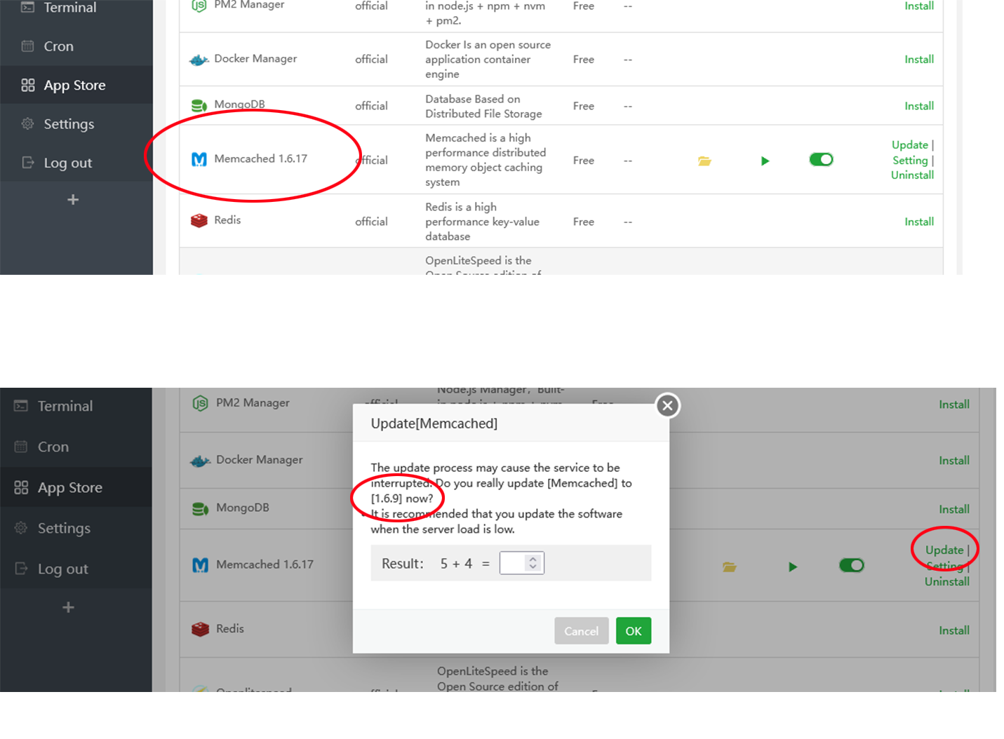 Memcache hangs and crashes - aaPanel - Free Hosting control panel. One-click LAMP/LEMP.