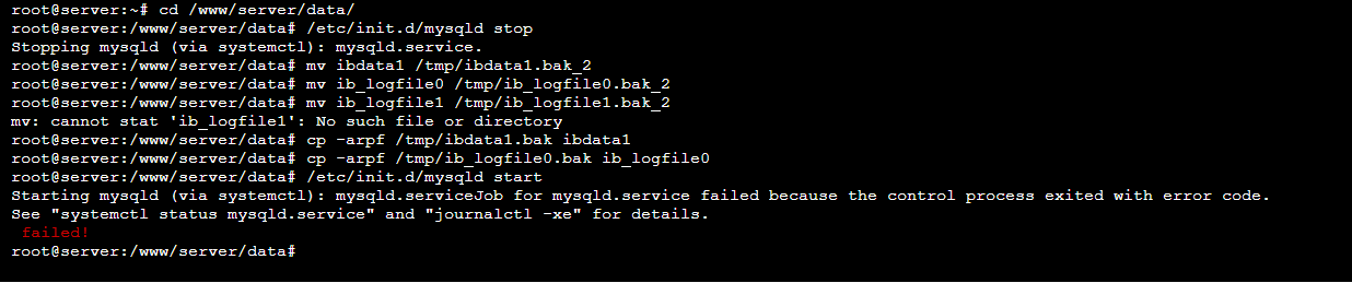 Mysql Stop Working Aapanel Free Hosting Control Panel One Click Lamplemp