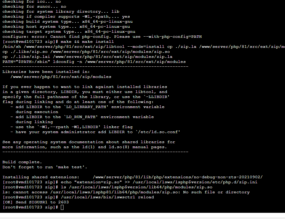 Php 747 Missing Zip Extension Aapanel Free Hosting Control Panel One Click Lamplemp