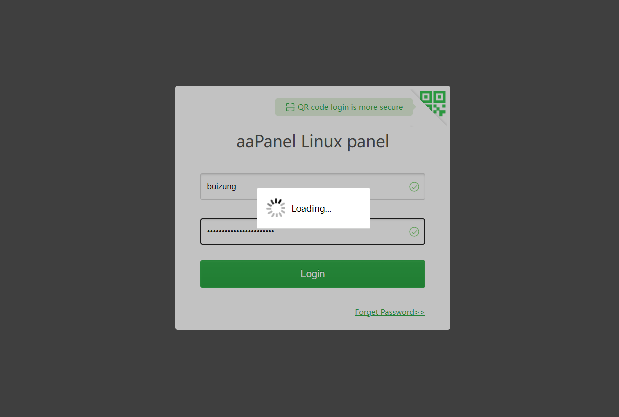 Cannot login to aapanel - aaPanel - Free Hosting control panel. One-click LAMP/LEMP.