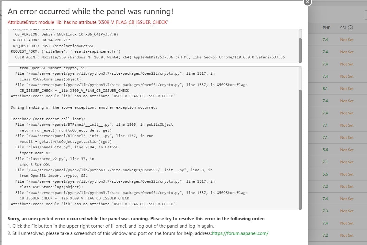 AttributeError: module 'lib' has no attribute 'X509_V_FLAG_CB_ISSUER ...