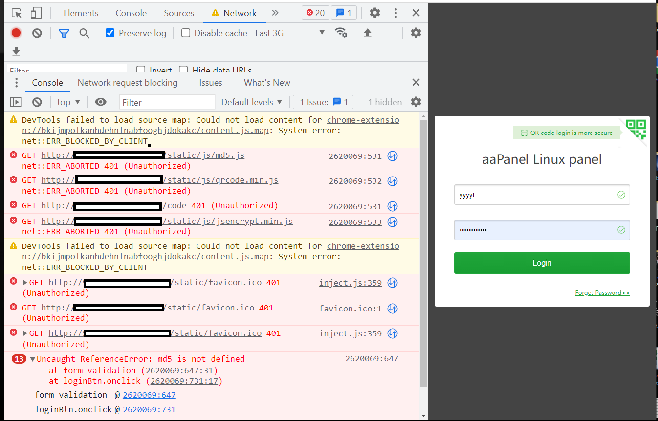Login Button Not Working Shh Access With Password Closed Aapanel Free Hosting Control