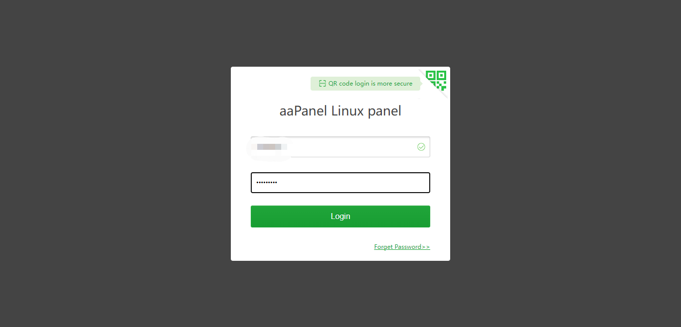 After accessing the panel, nothing happens when you click Login ...