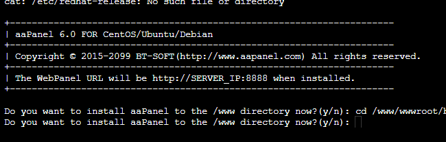 Terminal Problem Aapanel Free Hosting Control Panel One Click Lamp