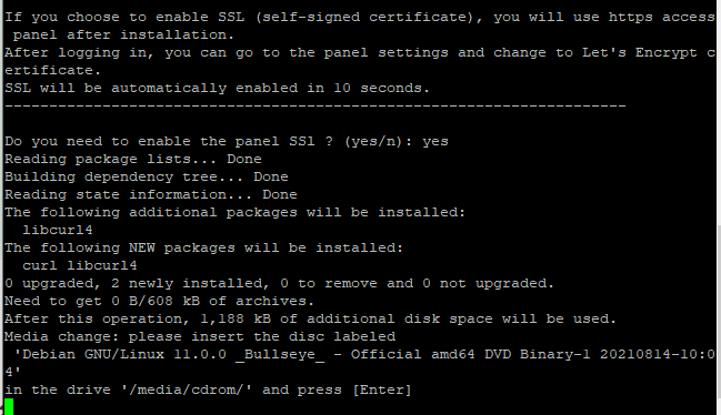 install issue - aaPanel - Free Hosting control panel. One-click LAMP/LEMP.