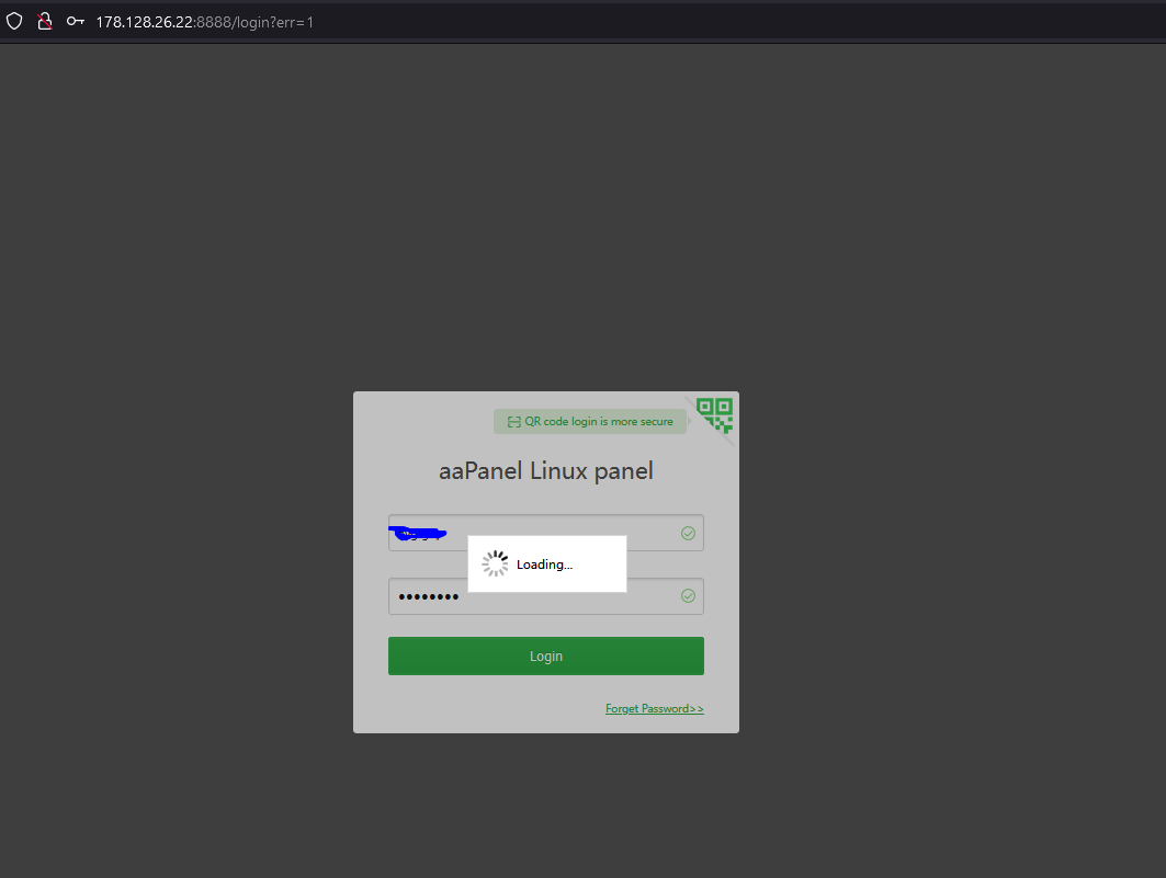 Stuck On Loading When Login Aapanel Free Hosting Control Panel One Click Lamplemp