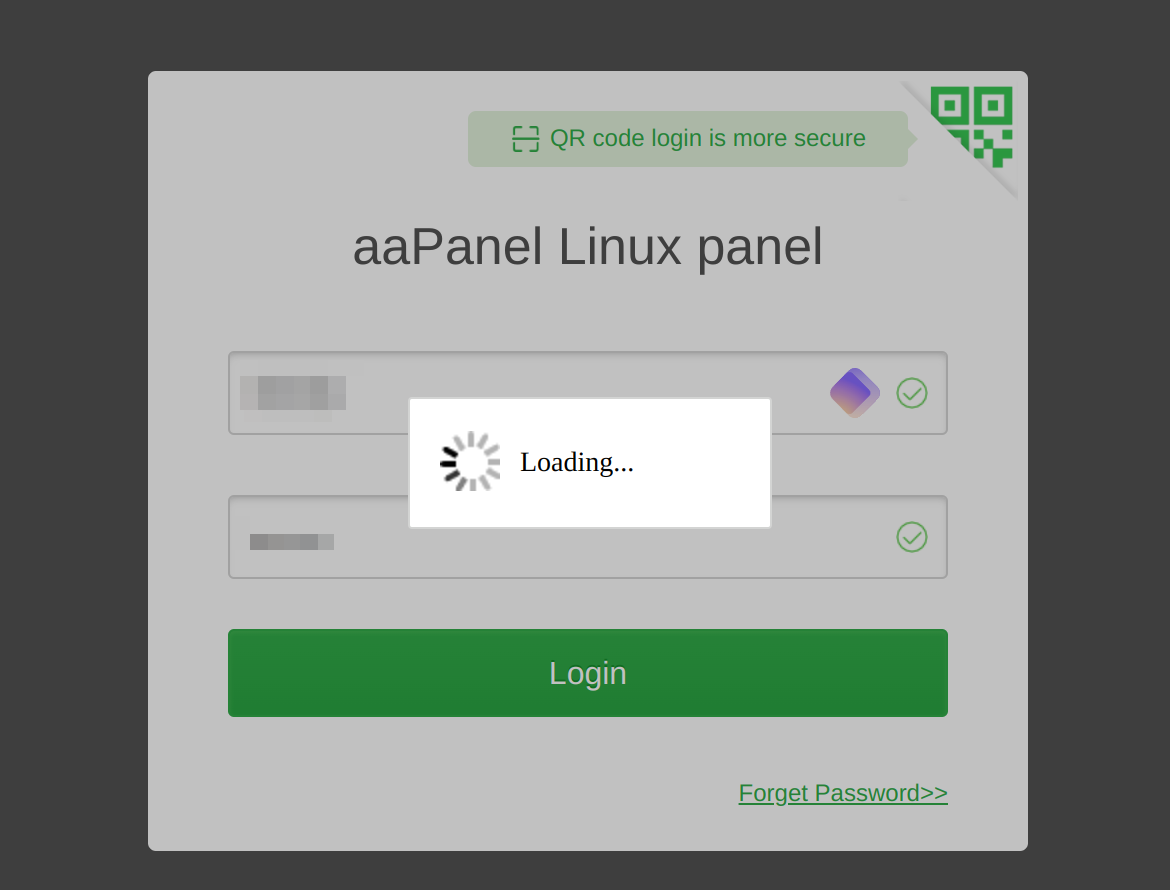 Can't login to aaPanel after update - aaPanel - Free Hosting control panel. One-click LAMP/LEMP.