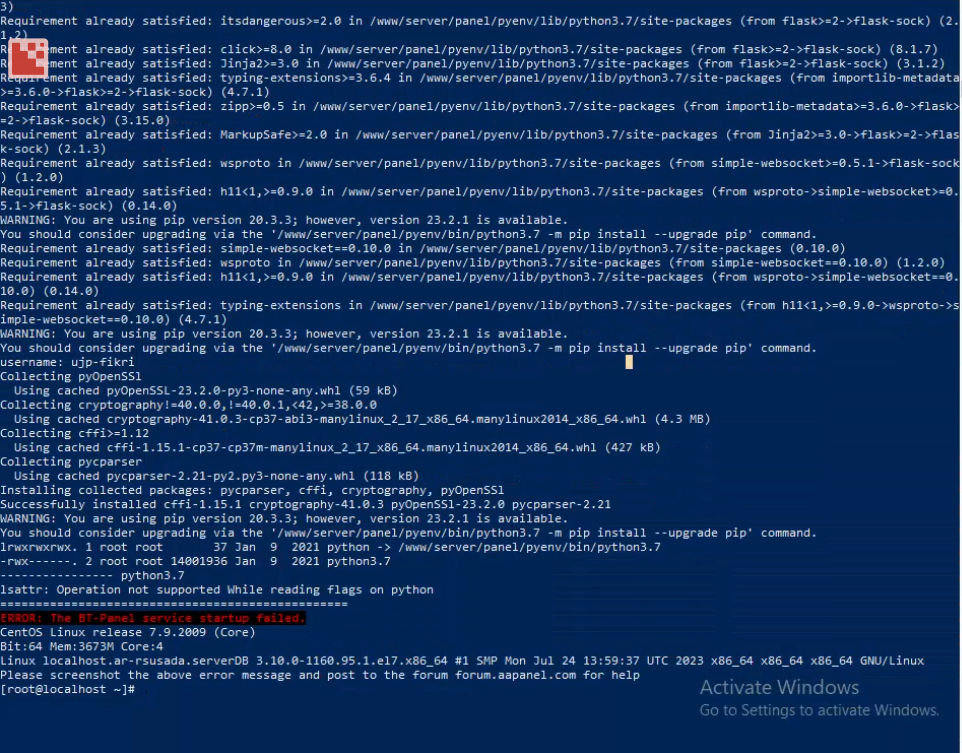 I Cant reinstall my aaPanel - aaPanel - Free Hosting control panel. One-click LAMP/LEMP.
