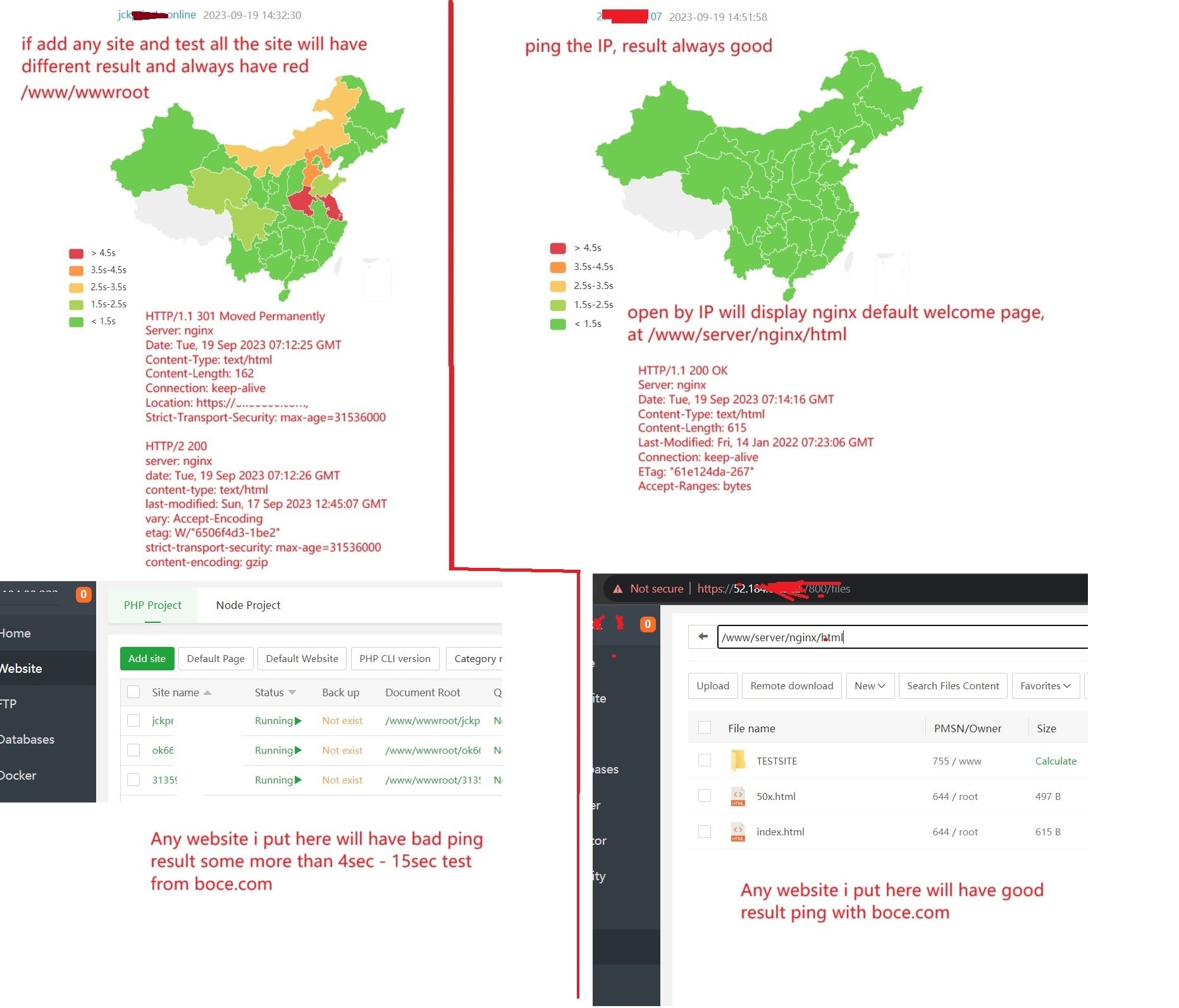 Aapanel With Nginx Ping By Ip Better Result Than Ping Domain Issue Aapanel Free Hosting