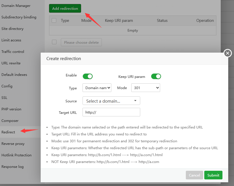 How To Redirect Permanent A Domain To Aapanel Free Hosting Control Panel One Click Lamp
