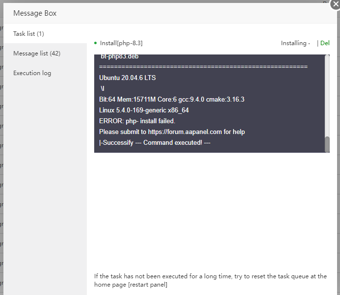 Php 83 Install Aapanel Free Hosting Control Panel One Click Lamplemp