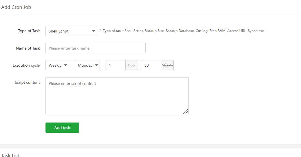 How To Setup Cron Jon In Aapanel Aapanel Free Hosting Control Panel One Click Lamplemp
