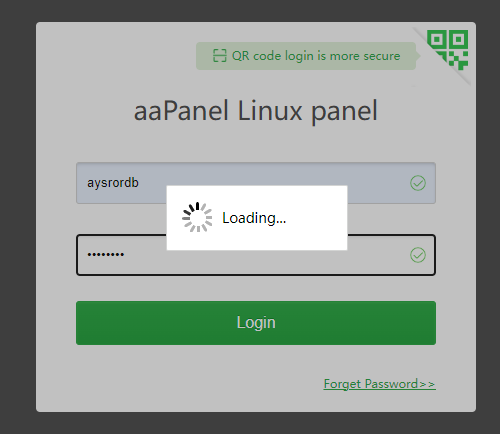can't login to aapanel - aaPanel - Free Hosting control panel. One ...