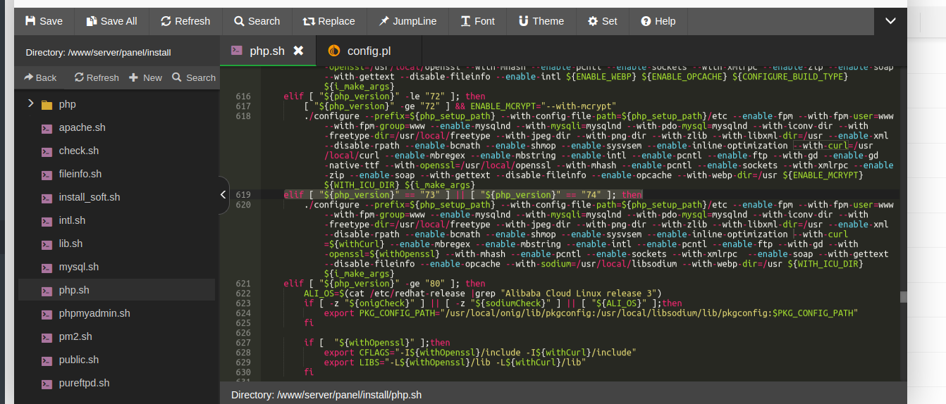 Php Installation With Compiled Build Aapanel Free Hosting Control Panel One Click Lamplemp