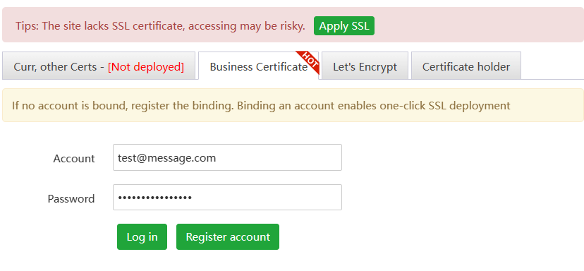 Error Aapanel Free Hosting Control Panel One Click Lamp Lemp