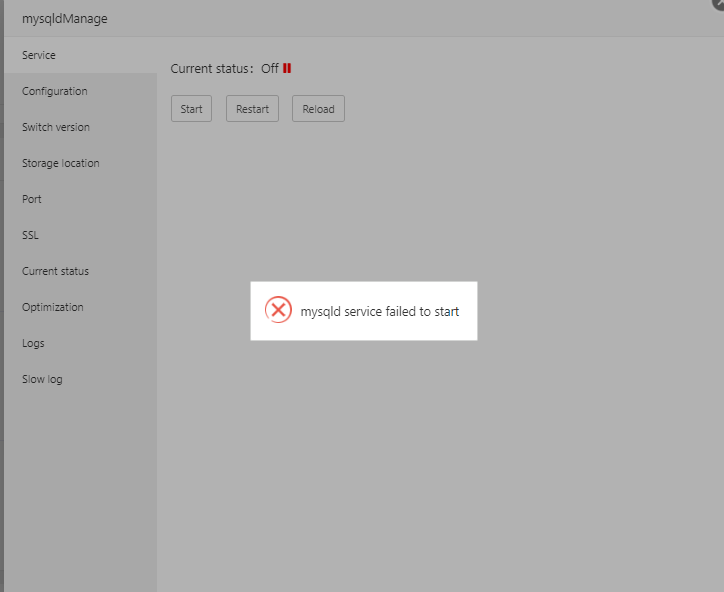 Mysql start successfully but didn't start - aaPanel - Free Hosting control panel. One-click LAMP ...