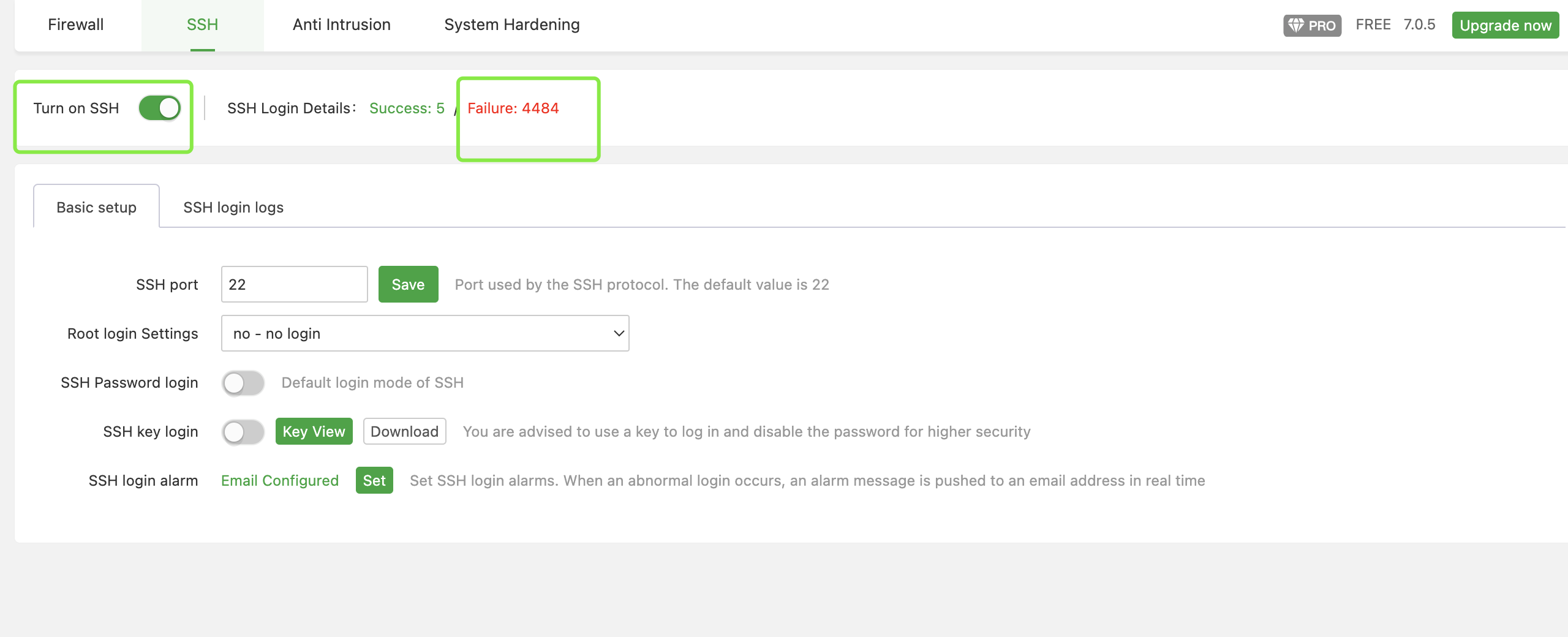 Ssh Keeps Getting Turn On Automatically Aapanel Free Hosting Control Panel One Click Lamplemp