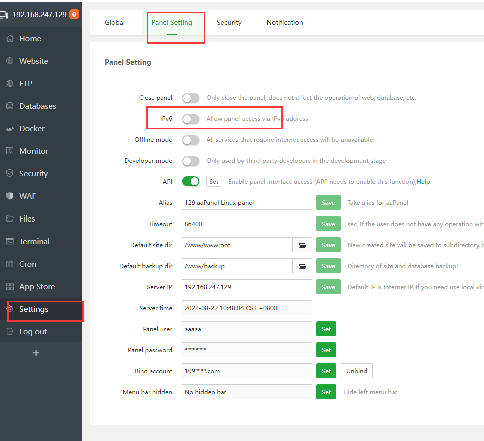 can't access aapanel - aaPanel - Free Hosting control panel. One-click LAMP/LEMP.