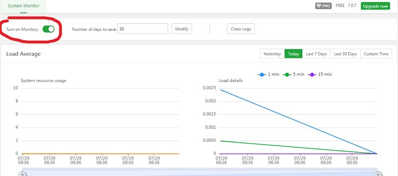 monitor menu automatically active after panel update - aaPanel - Free ...