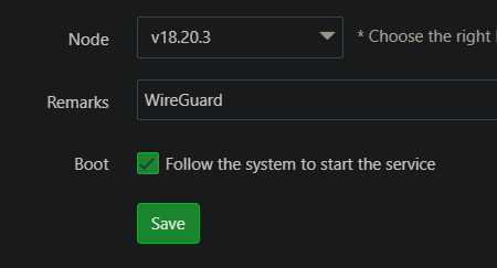 Node Project doesn't auto run after server restart - aaPanel - Free Hosting control panel. One ...